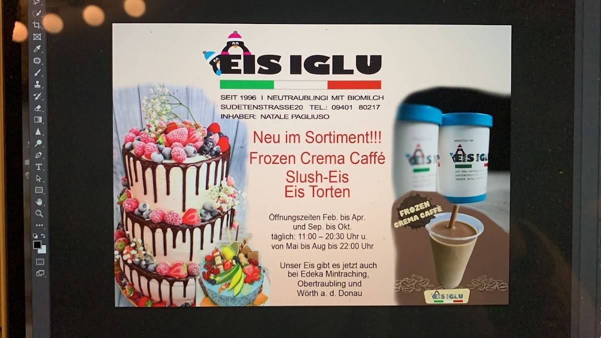 Speisekarte von Eiscafé Iglu restaurant, Neutraubling