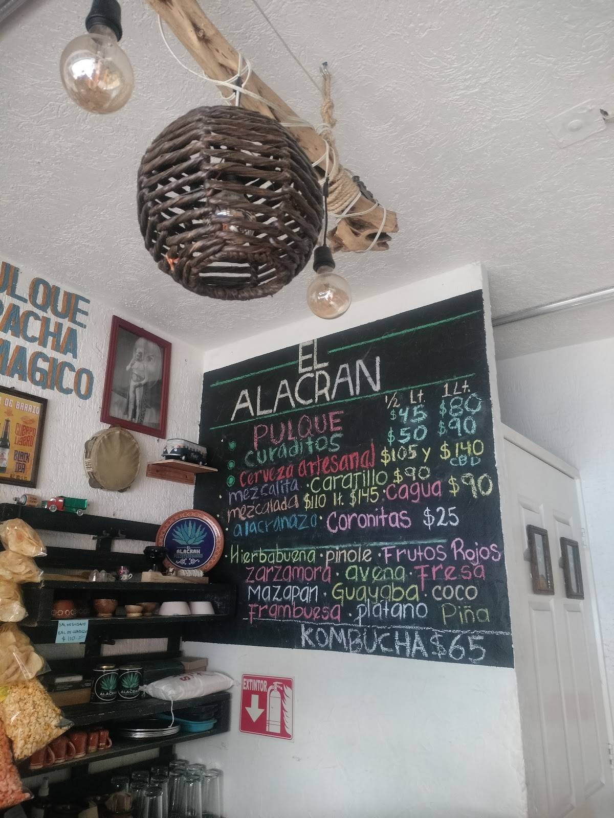 Carta de El Alacrán Pulcata de Barrio pulqueria, Guadalajara