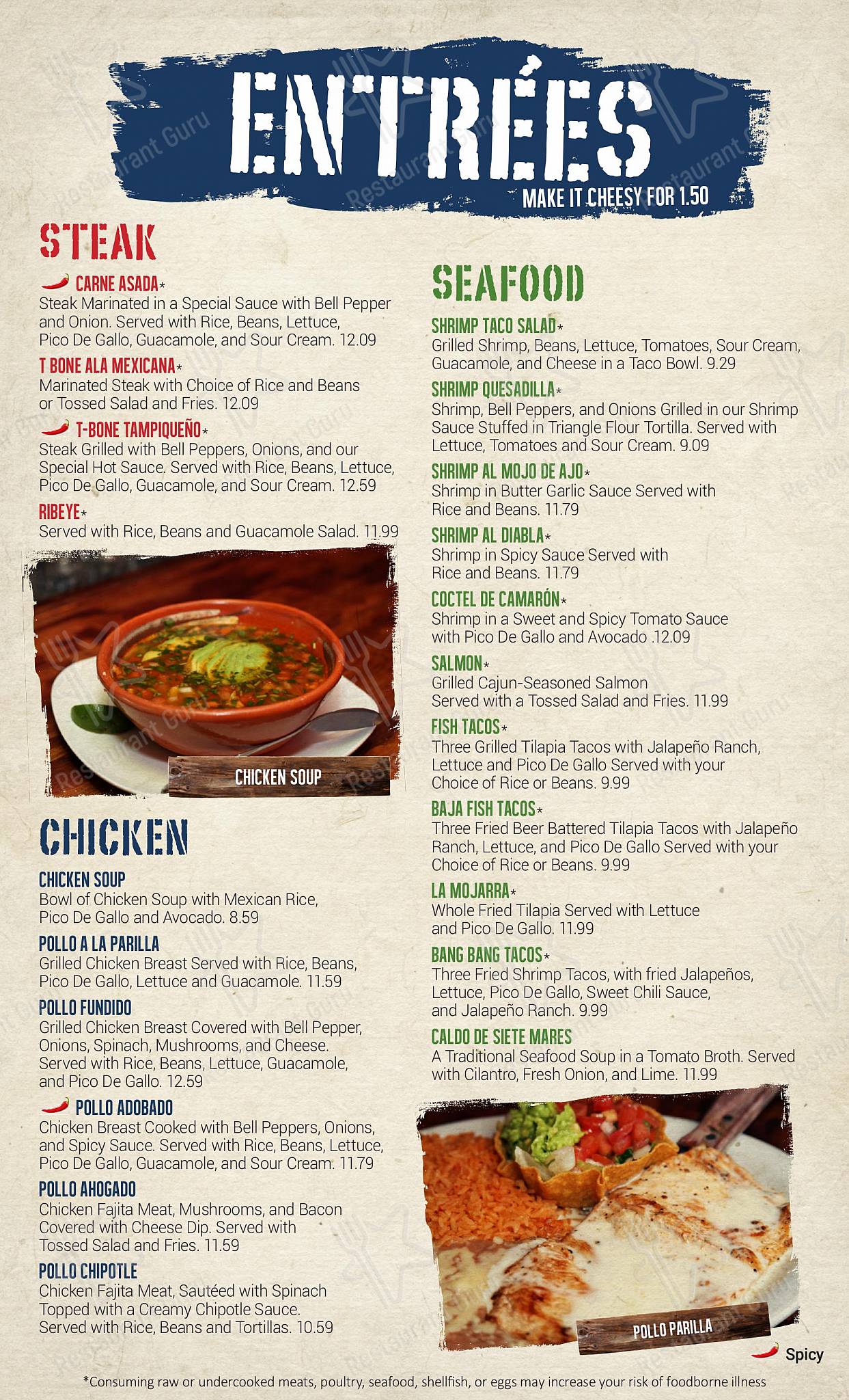 Menu at El Amigo Mexican Restaurant, Milledgeville