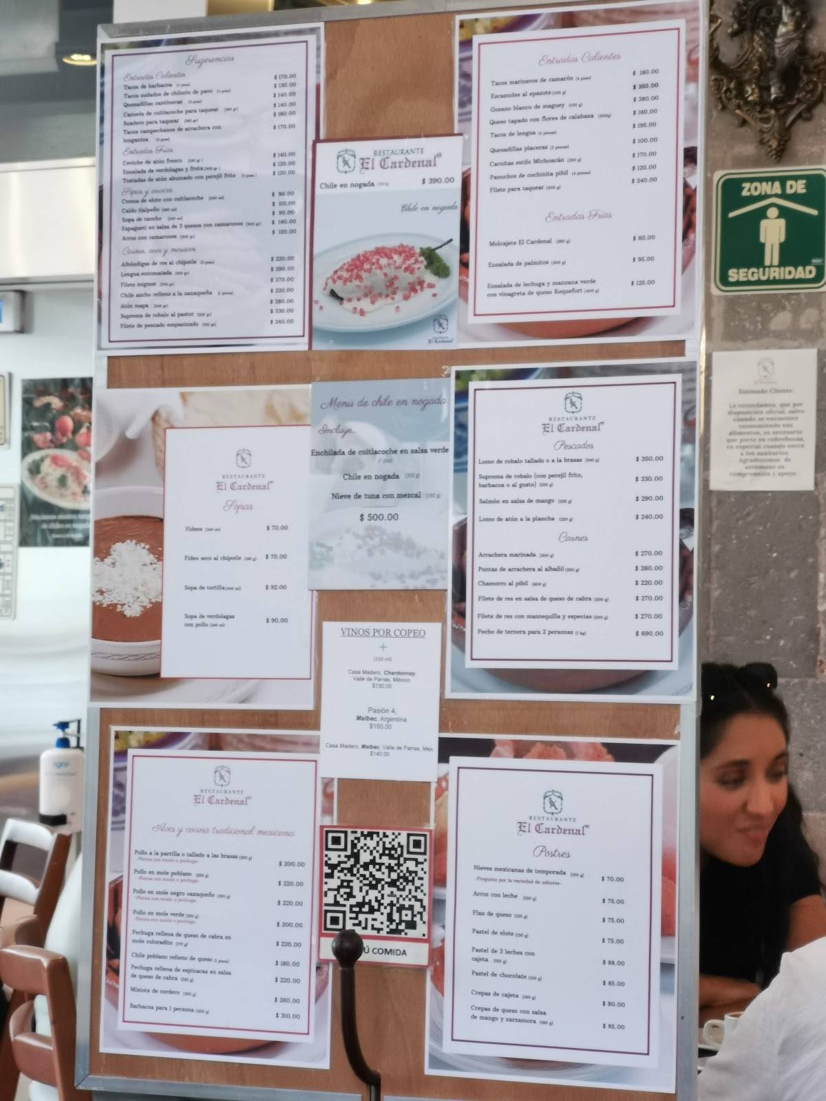 Carta de Restaurante El Cardenal, Ciudad de México, Palma #23 Centro ...