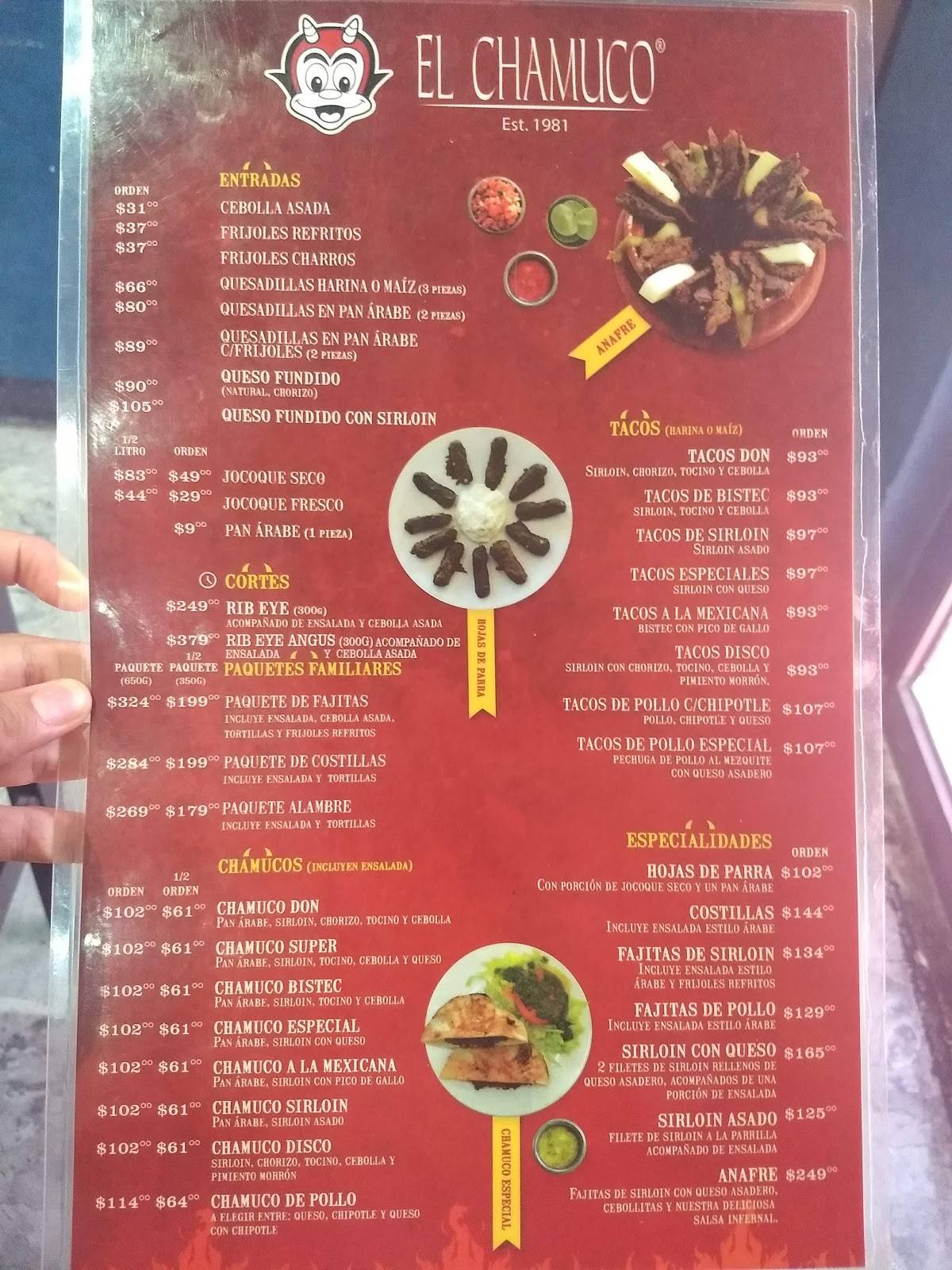 Carta del restaurante El Chamuco, Torreón, Blvrd Constitución & Doctor ...