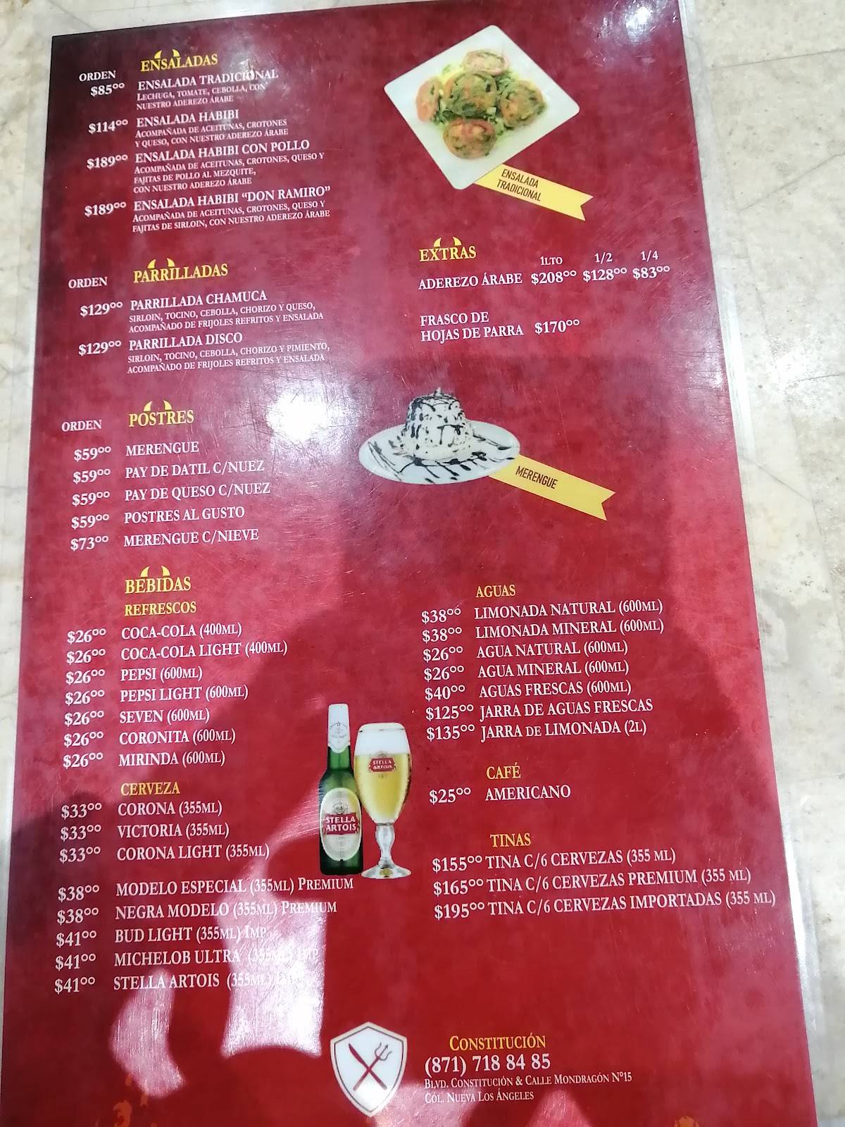 Carta del restaurante El Chamuco, Torreón, Blvrd Constitución & Doctor ...