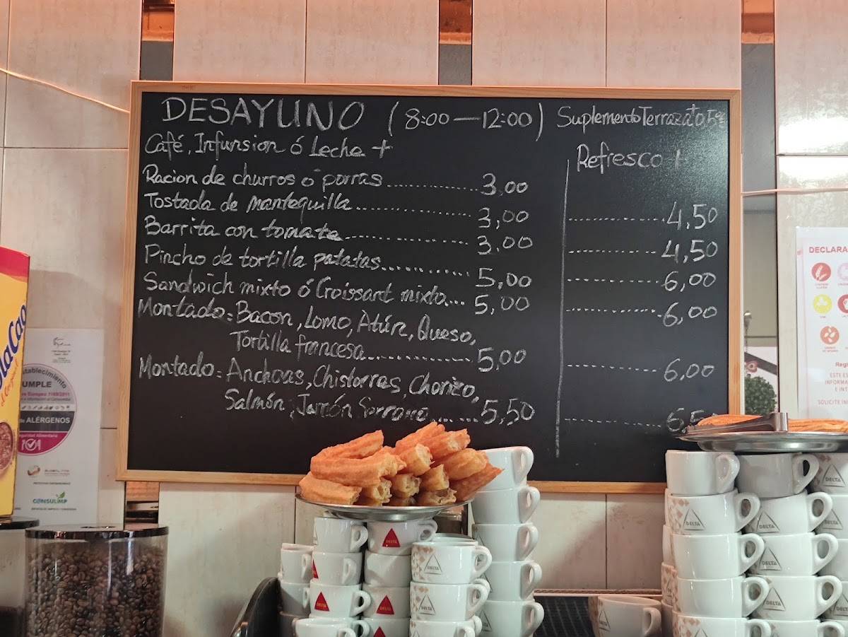 Carta del restaurante El Navío, Madrid