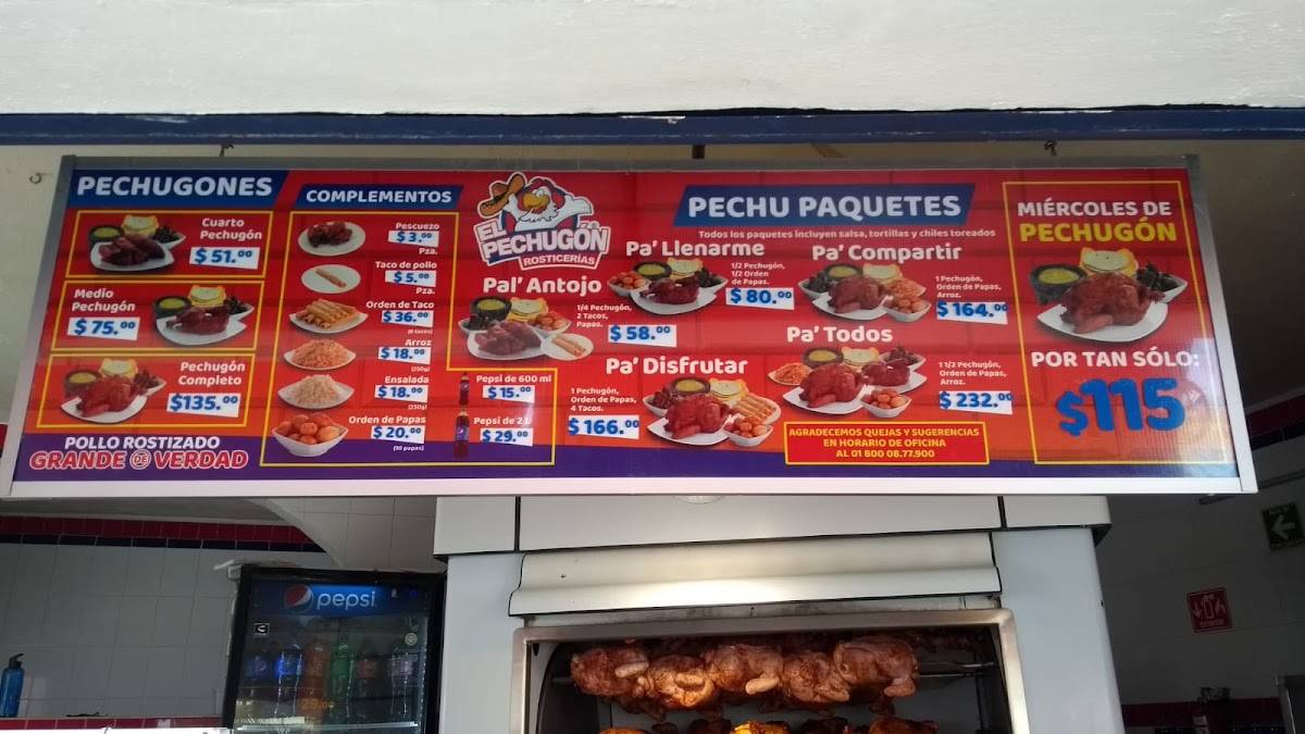 Carta del restaurante El Pechugón Rosticerias, Colima, Blvrd Camino ...