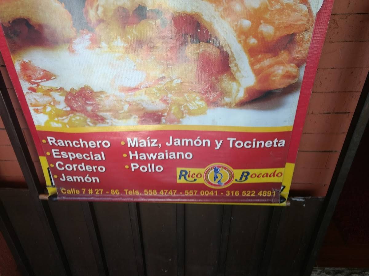 Menu at El Rico Bocado restaurant, Cali