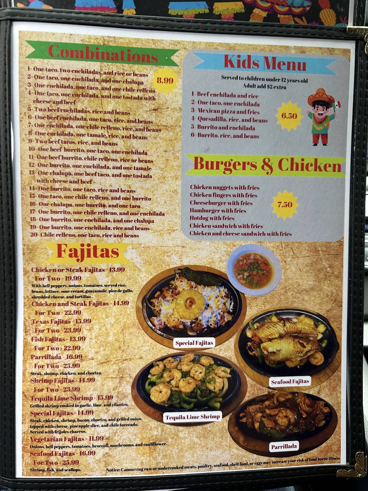 Menu at El Tio Mexican Restaurant, Douglasville, GA-5