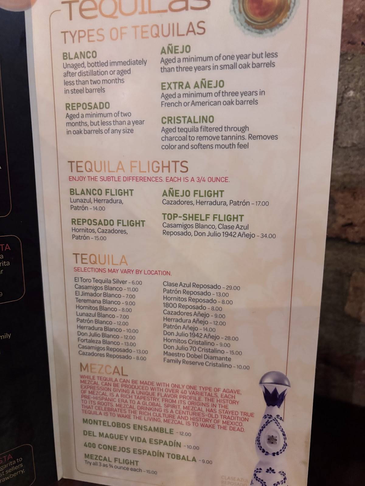 Menu at El Toro Mexican Restaurant & Cantina, Puyallup, Canyon Rd E