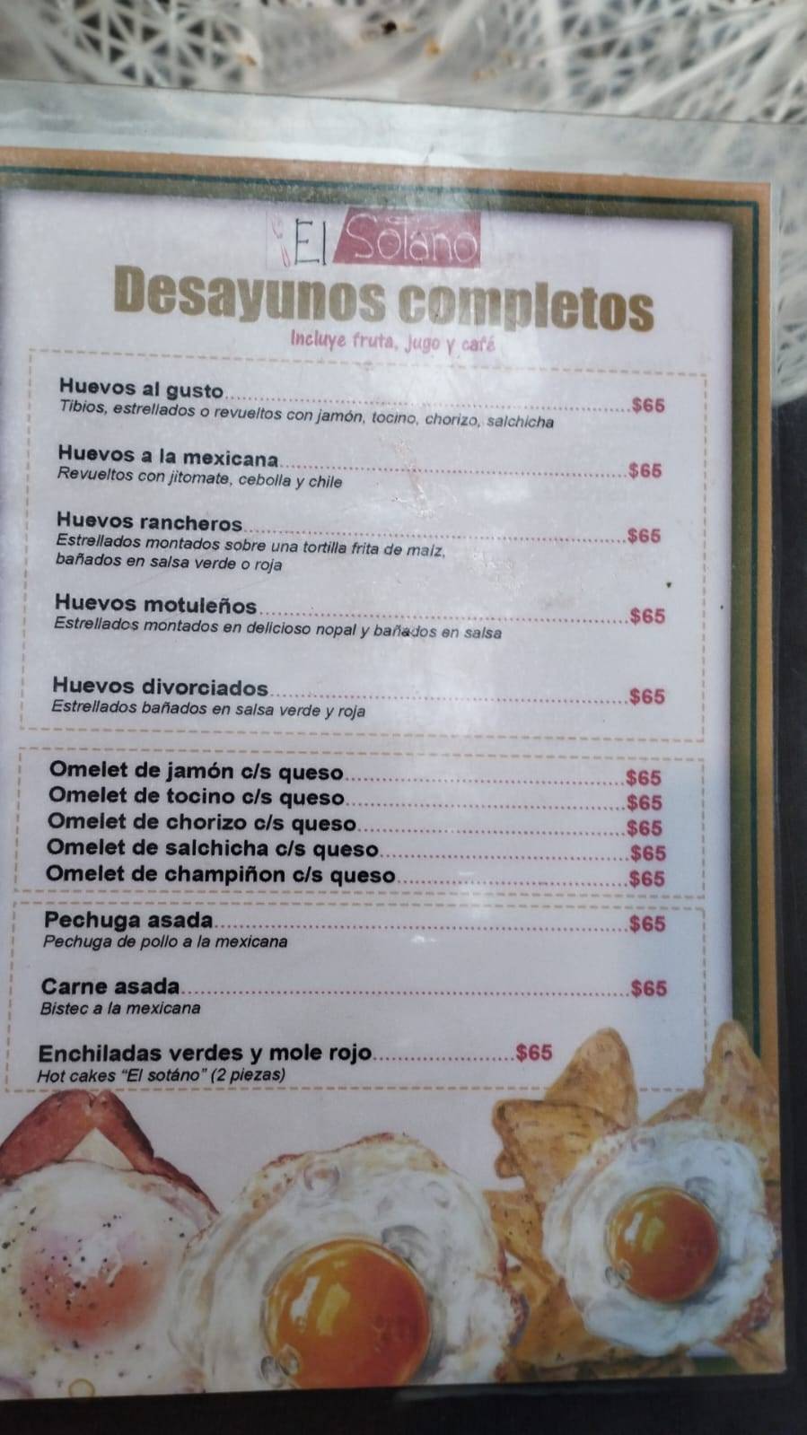 Menu at El sotano restaurant, Cuautitlán Izcalli, Temoaya 36