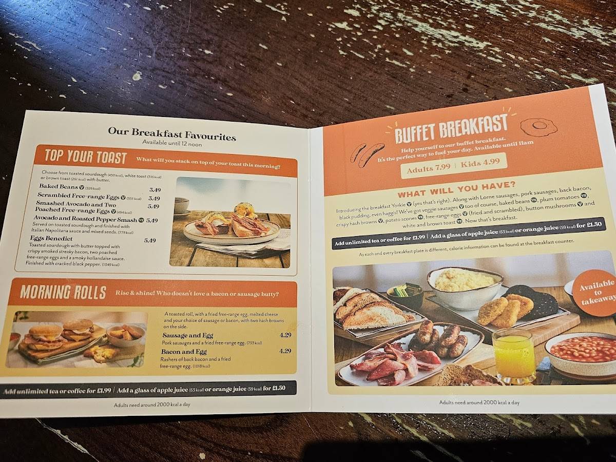 Menu at Elginhaugh Farm - Dining & Carvery pub & bar, Edinburgh