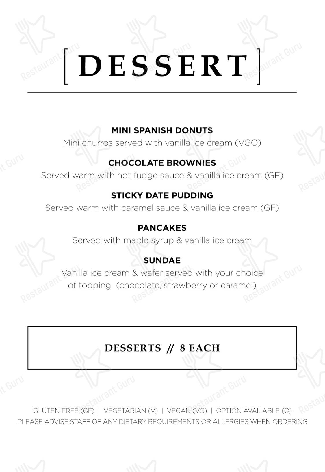 Menu at Midway Tavern restaurant, Elizabeth Downs
