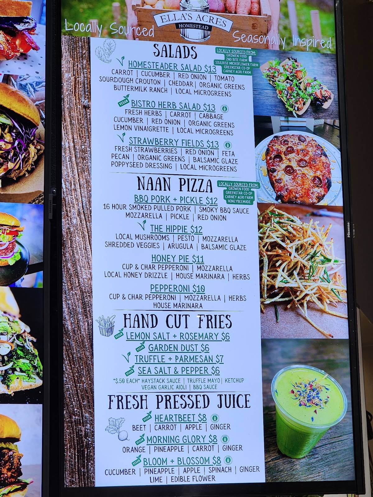 Menu at Ella's Acres Homestead Kitchen restaurant, Horseheads