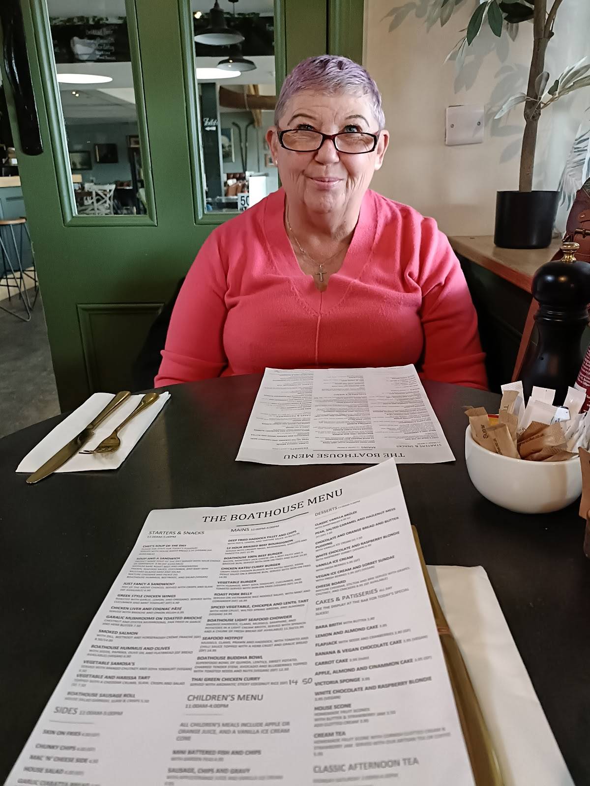 Menu at The Boat House cafe, Ellesmere