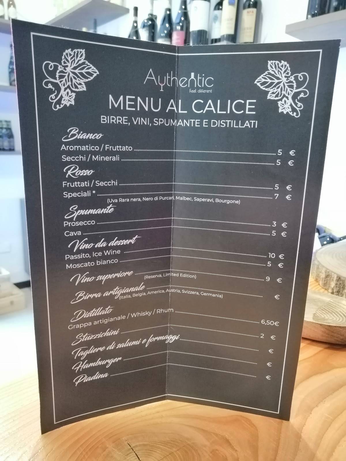 Menu at Enoteca Authentic pub & bar, Medicina