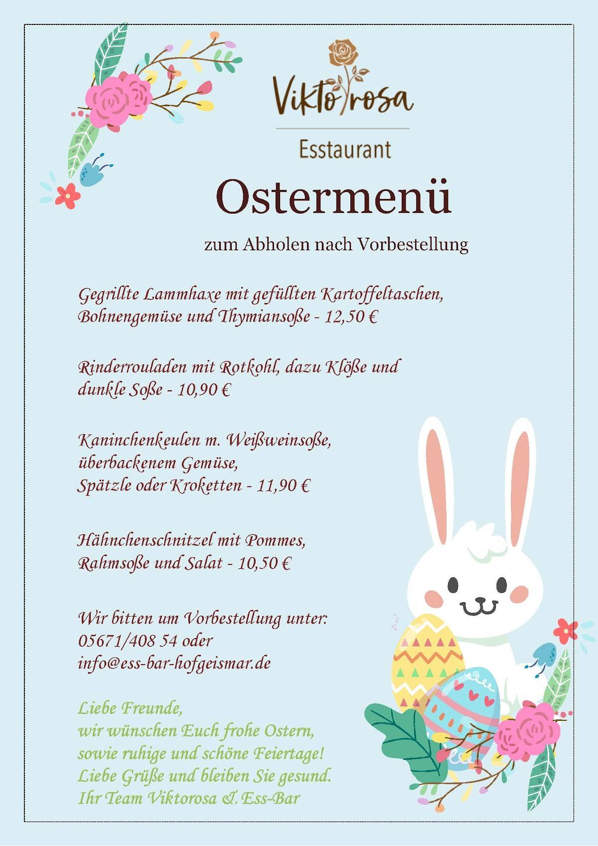 Speisekarte von Ess-Bar & Catering Hofgeismar, Hofgeismar