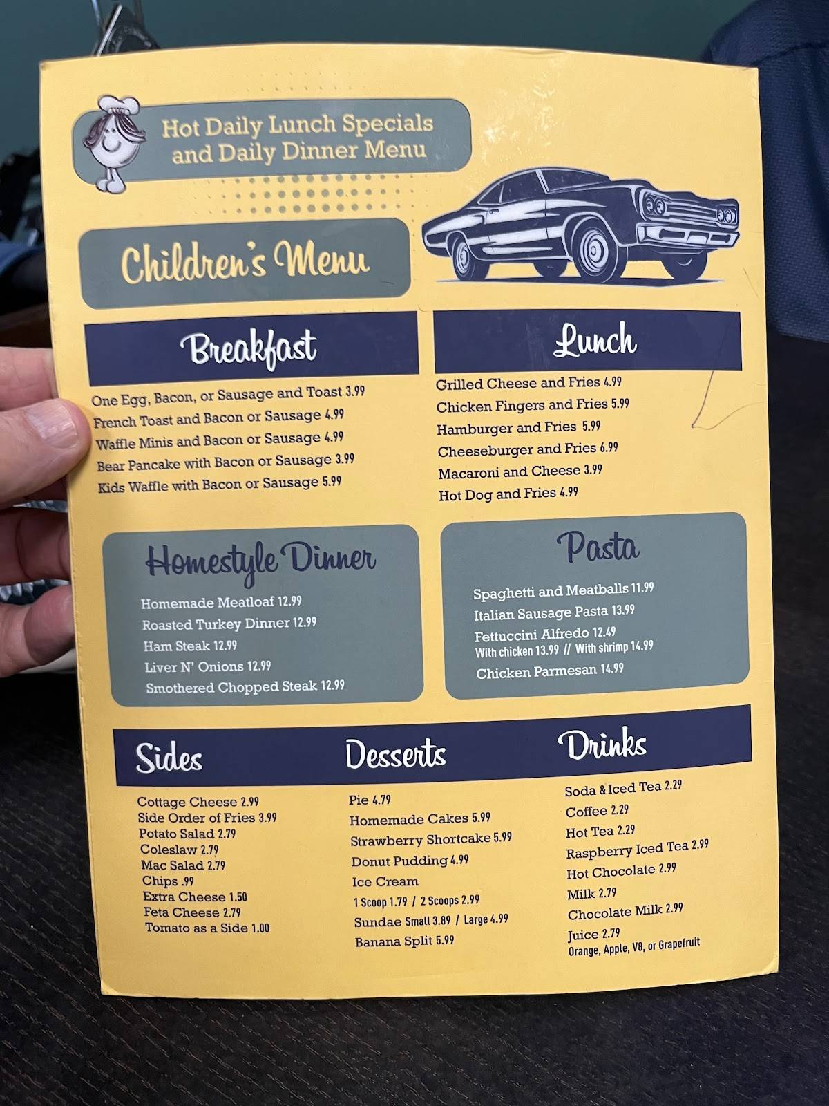 Menu at Eve's Family Restaurant, Oldsmar