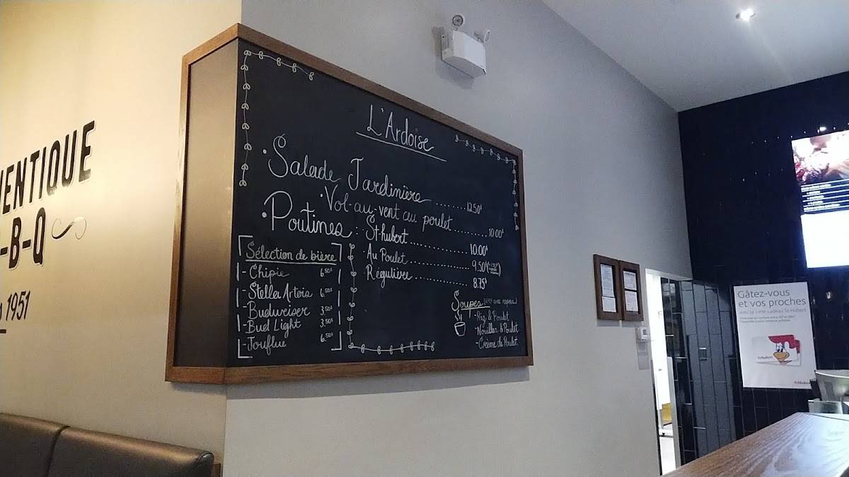 Menu au St-Hubert Express BBQ, Saguenay, Boul. Sainte-Geneviève