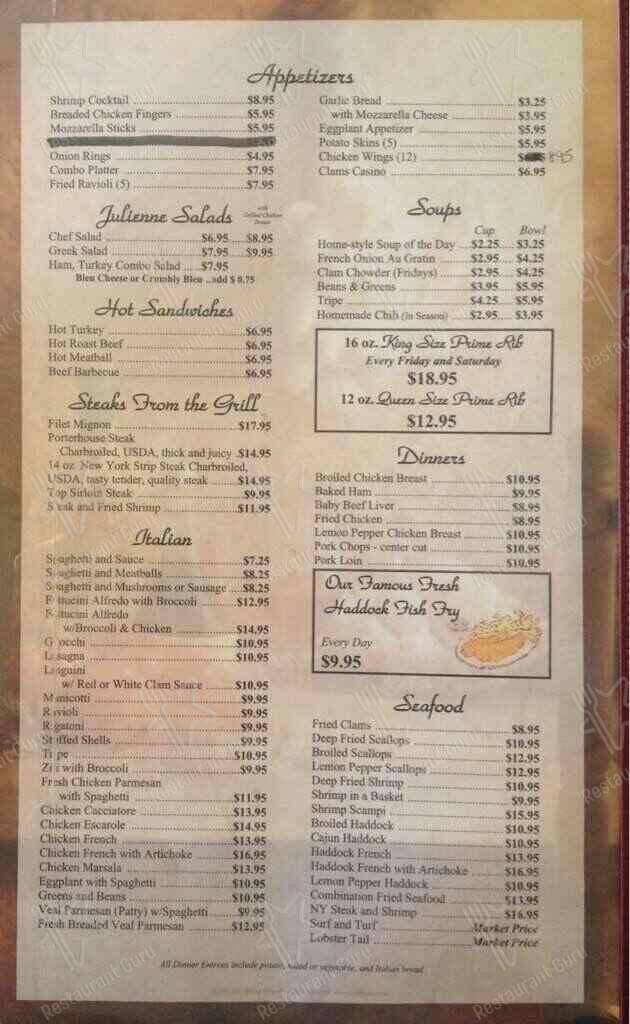 Menu at Ezzy's restaurant, Rochester, 885 Buffalo Rd