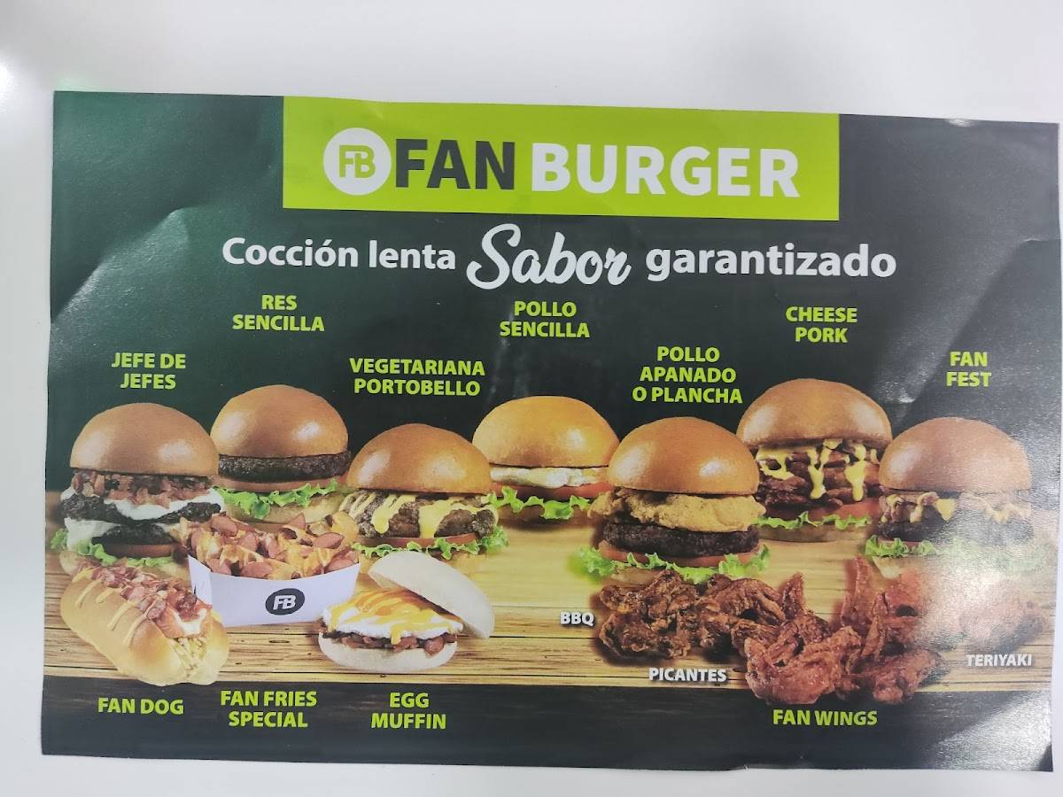 Carta del restaurante FAN BURGER, Bogotá