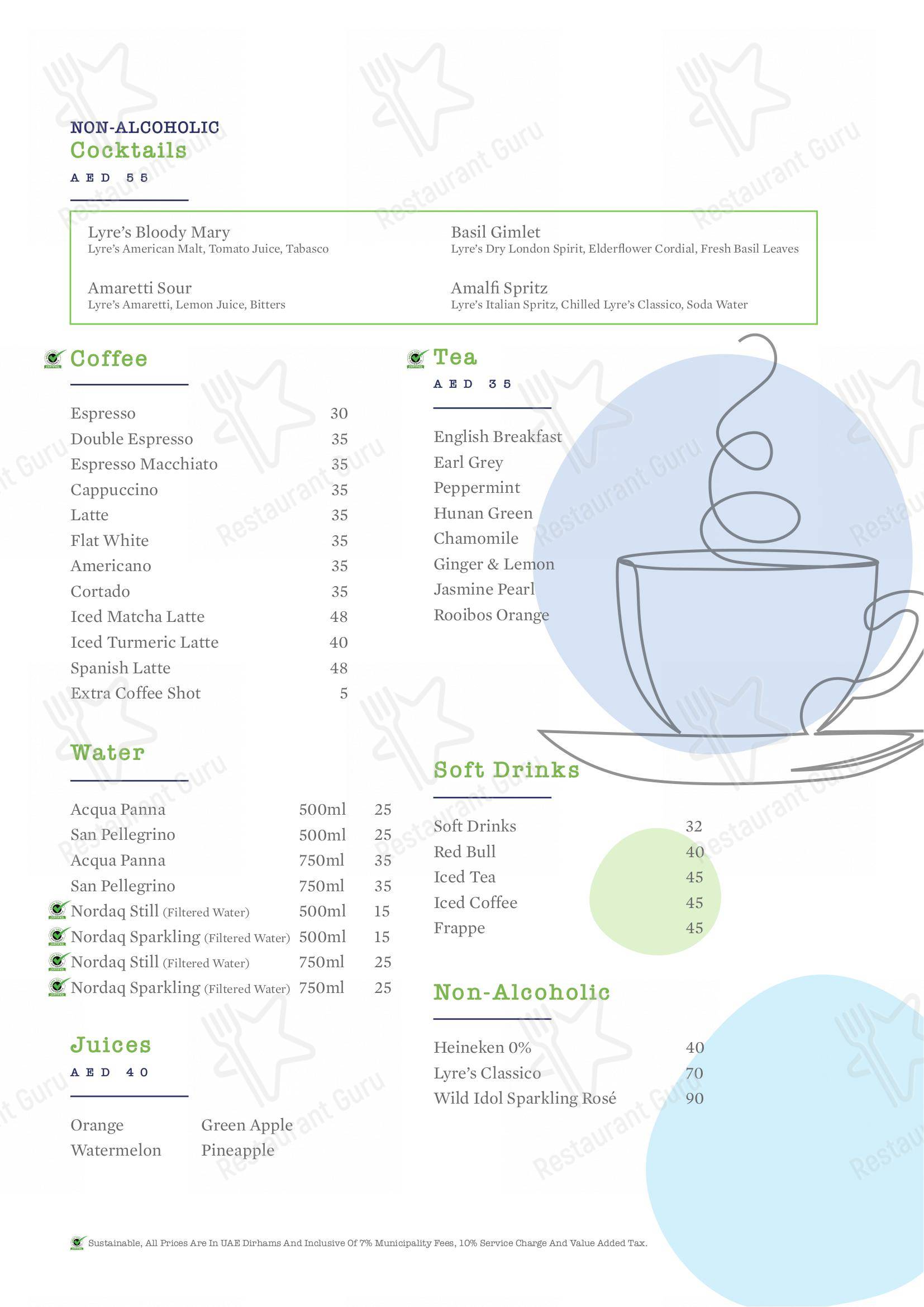 Menu at Fika, Ustka