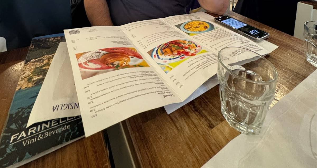 Menu da Farinella ristorante, Roma, Via del Ponte di Piscina Cupa