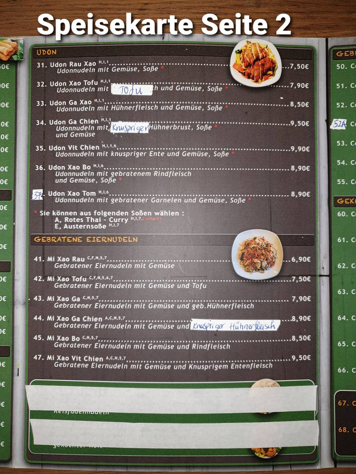 Speisekarte von Asia Bistro / Hanoi cuisine fast Food, Frankfurt am ...
