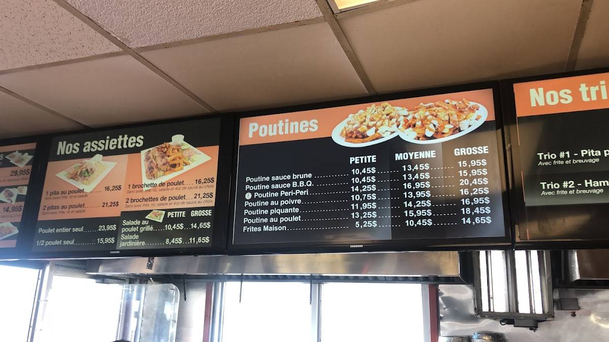 Menu au Bergham - Ste Foy fast food, Québec, Ch Ste-Foy