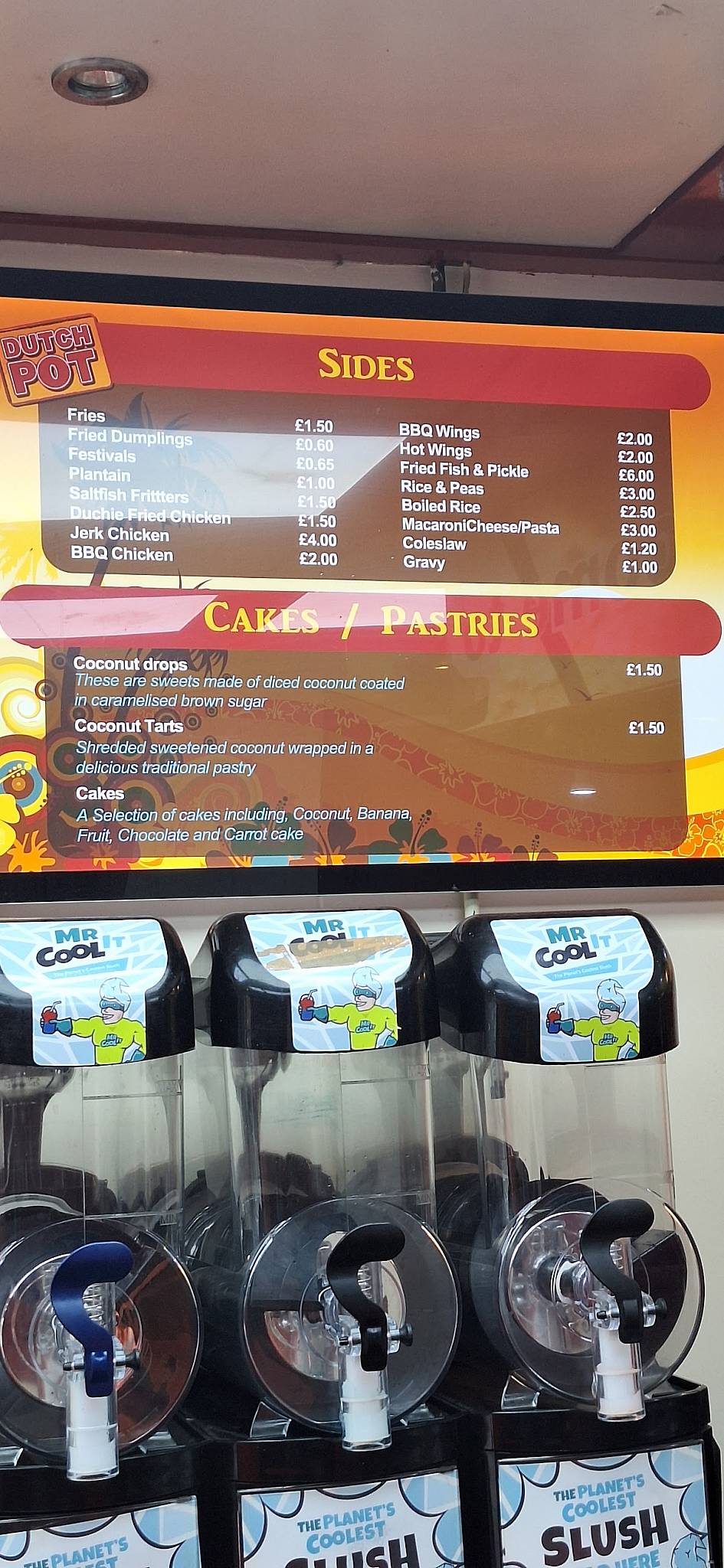 Menu at Dutch Pot fast food, Leeds