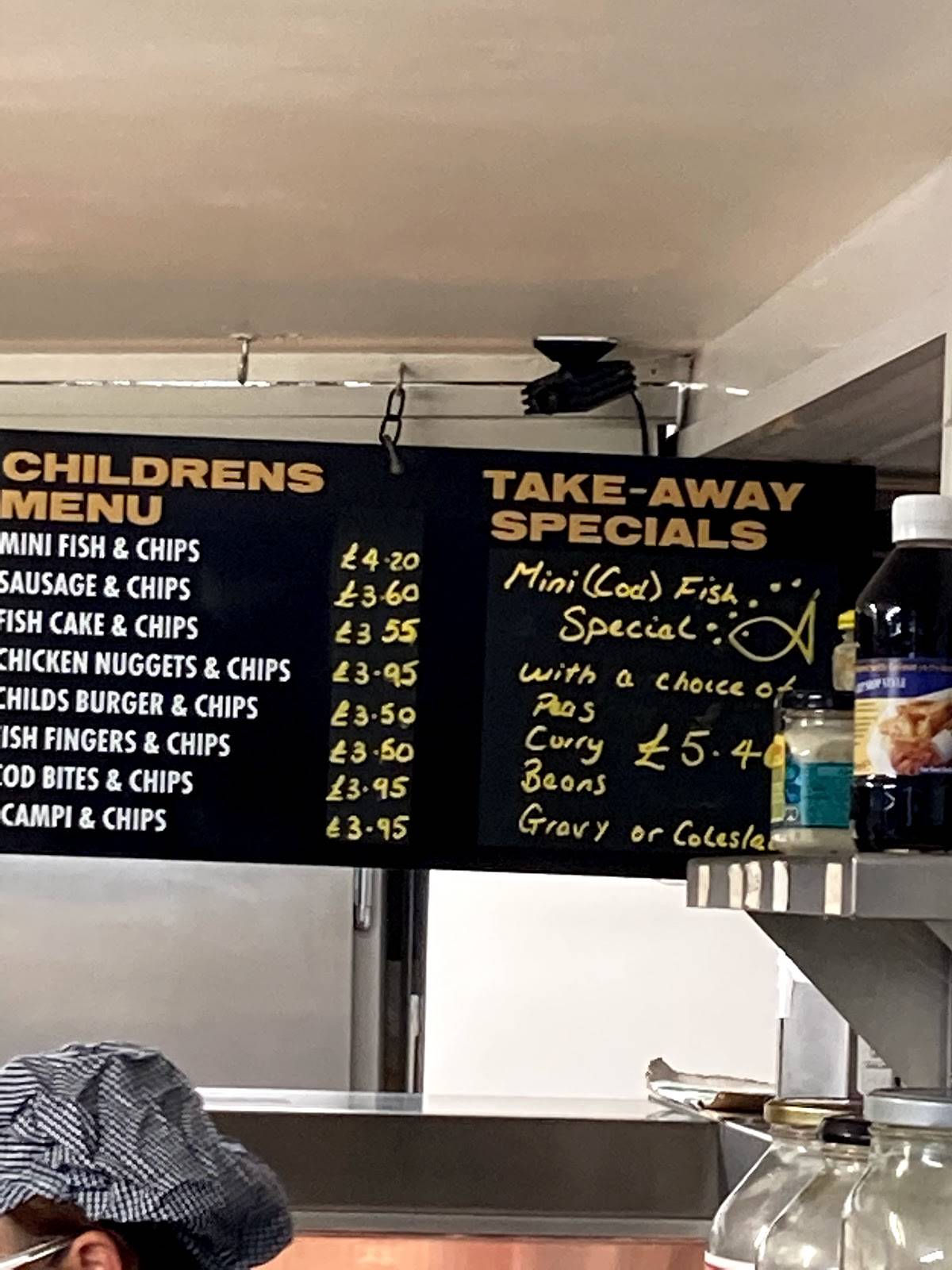 Menu at Jolly Rogers Fish bar, Buckfastleigh