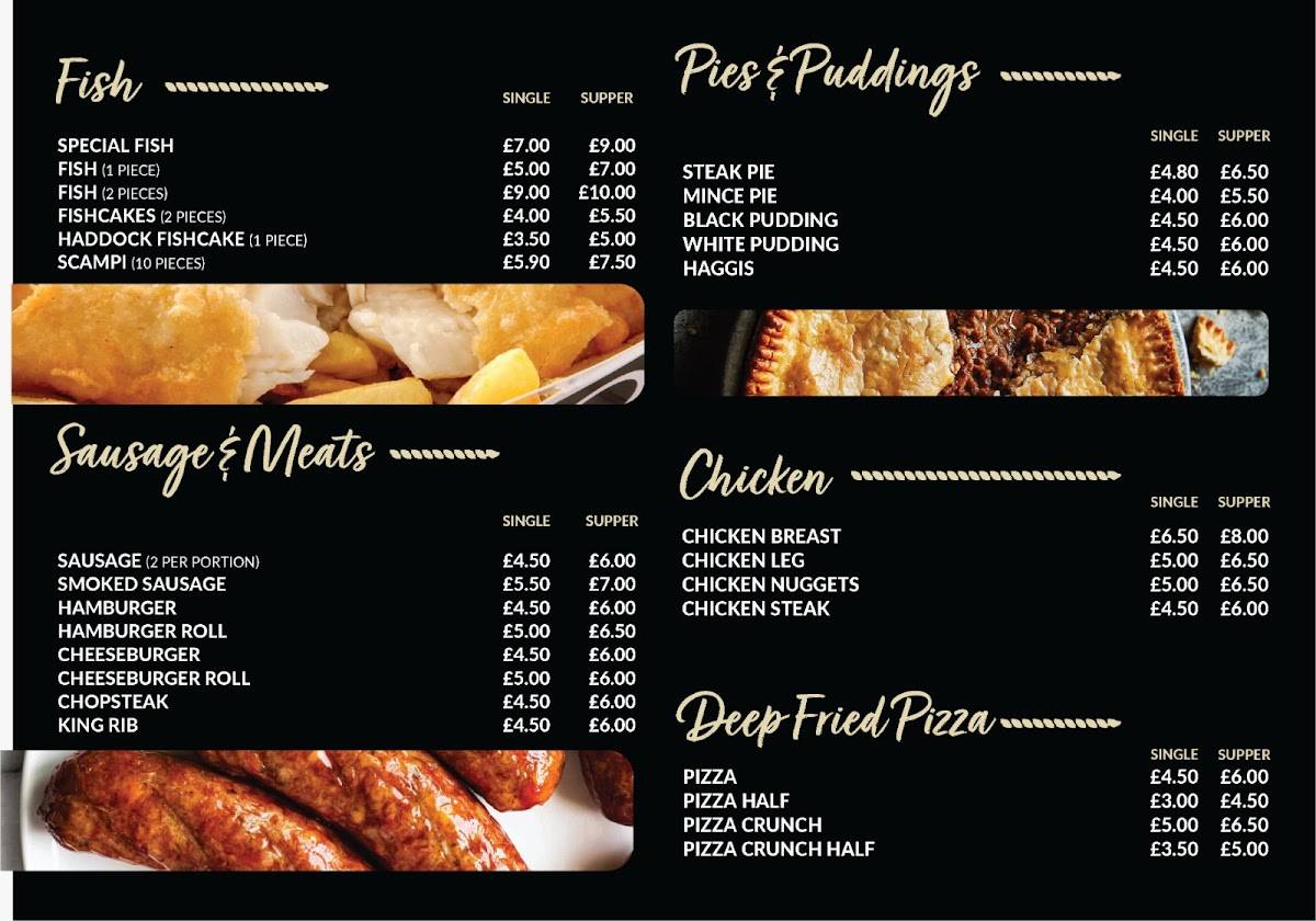 Menu at Lomond Fish Bar, Alexandria