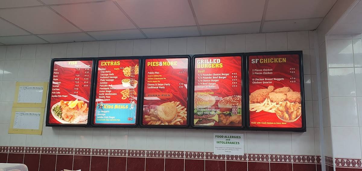 Menu at Mr Chips fast food, Hatfield Peverel