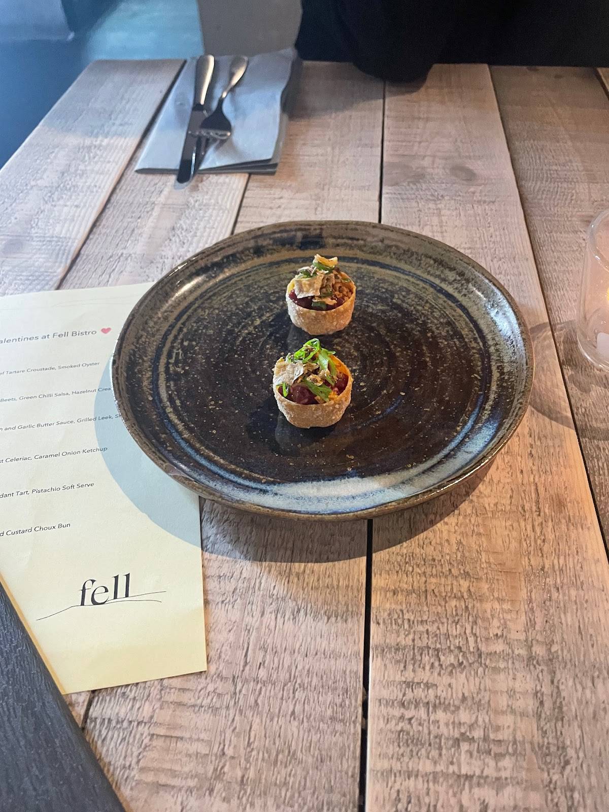 Menu at Fell Bistro Longridge restaurant, Preston