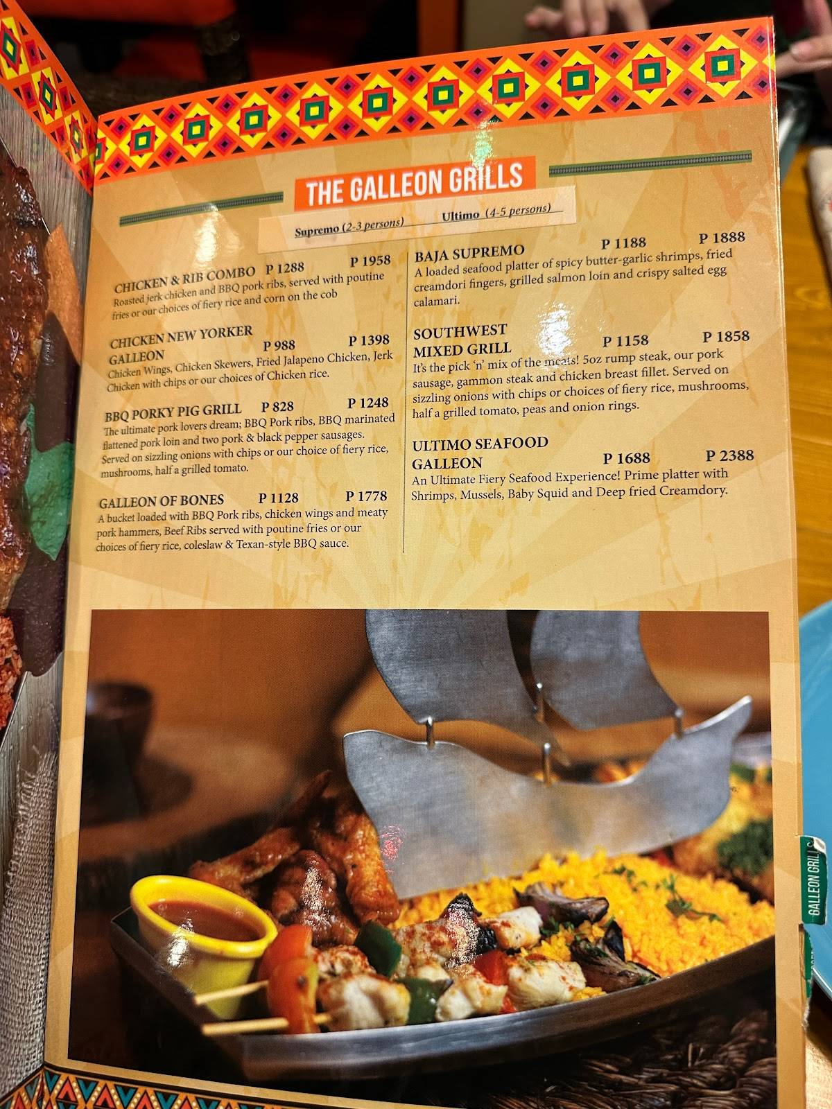 Carta del restaurante Fiery Style Southwestern Flaming Grill Okada ...