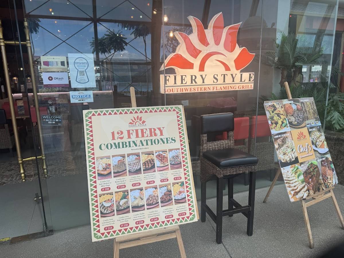 Menu at Fiery Style Southwestern Flaming Grill Okada Manila restaurant ...