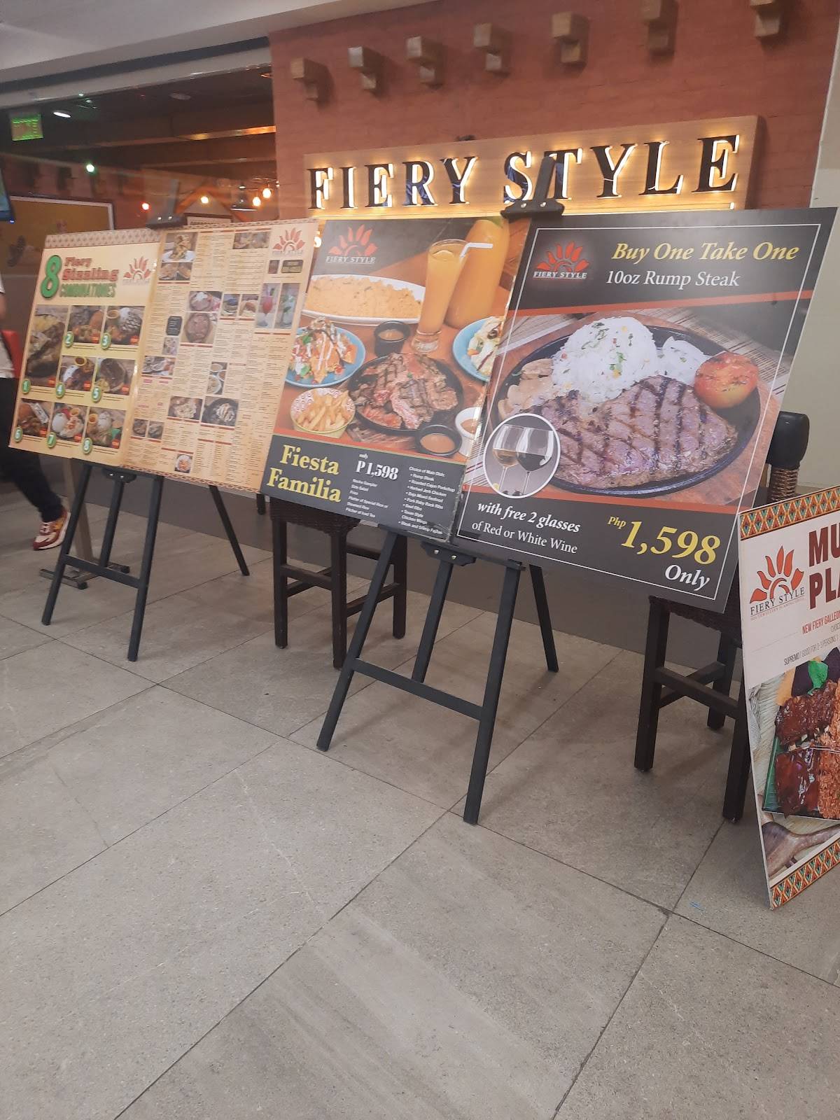 Menu at Fiery Style Southwestern Flaming Grill restaurant, Makati, Food ...