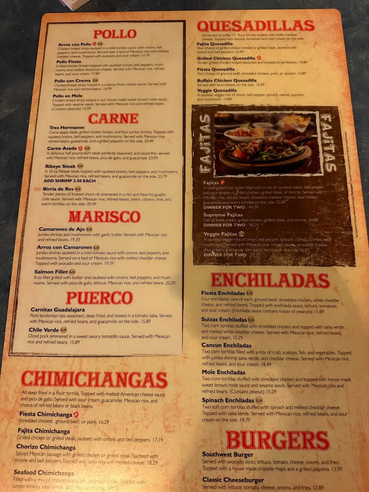 Menu at Fiesta Mexican Restaurant, Somerset, 117 County St