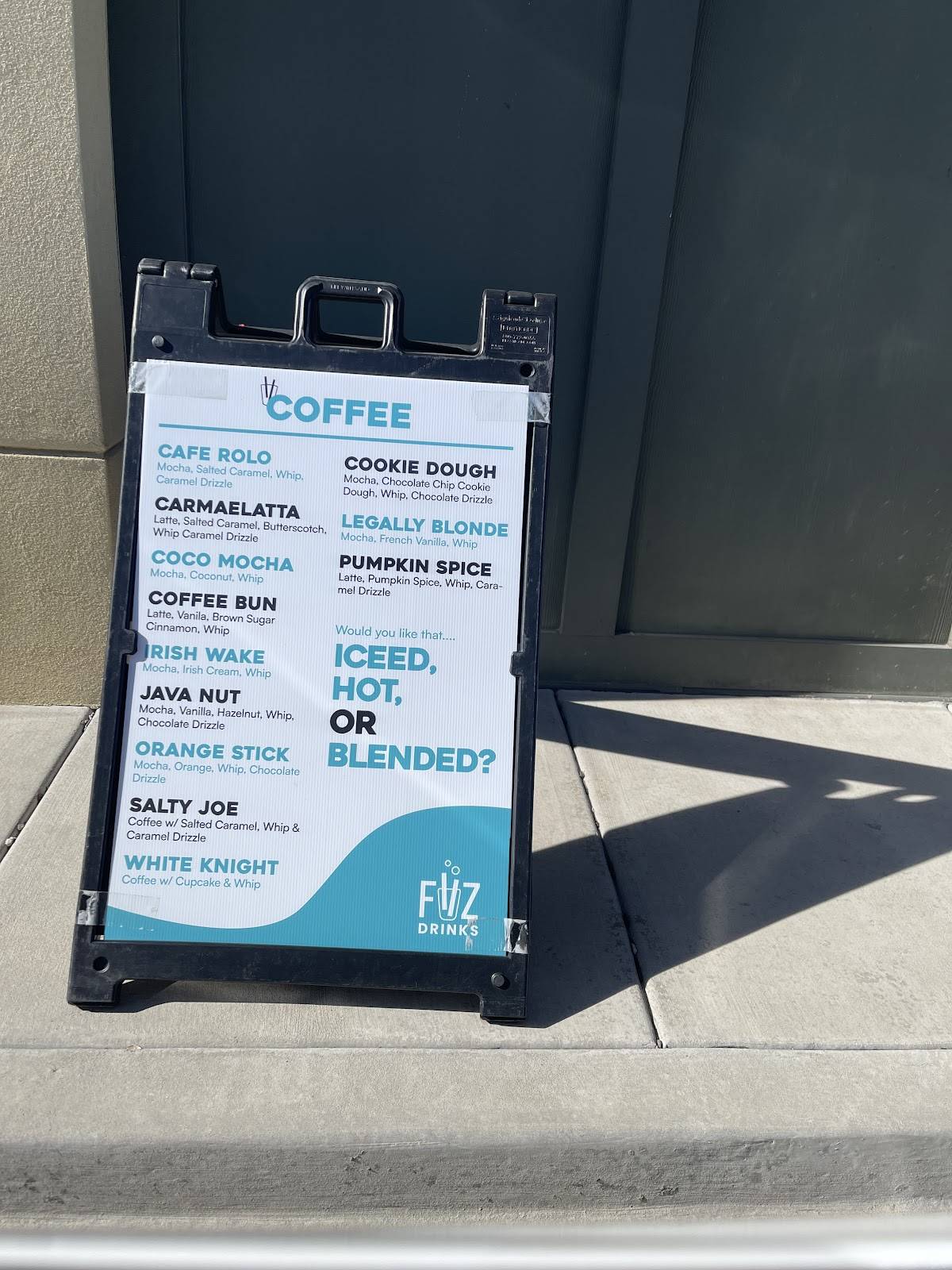 Menu at FiiZ Drinks pub & bar, West Jordan