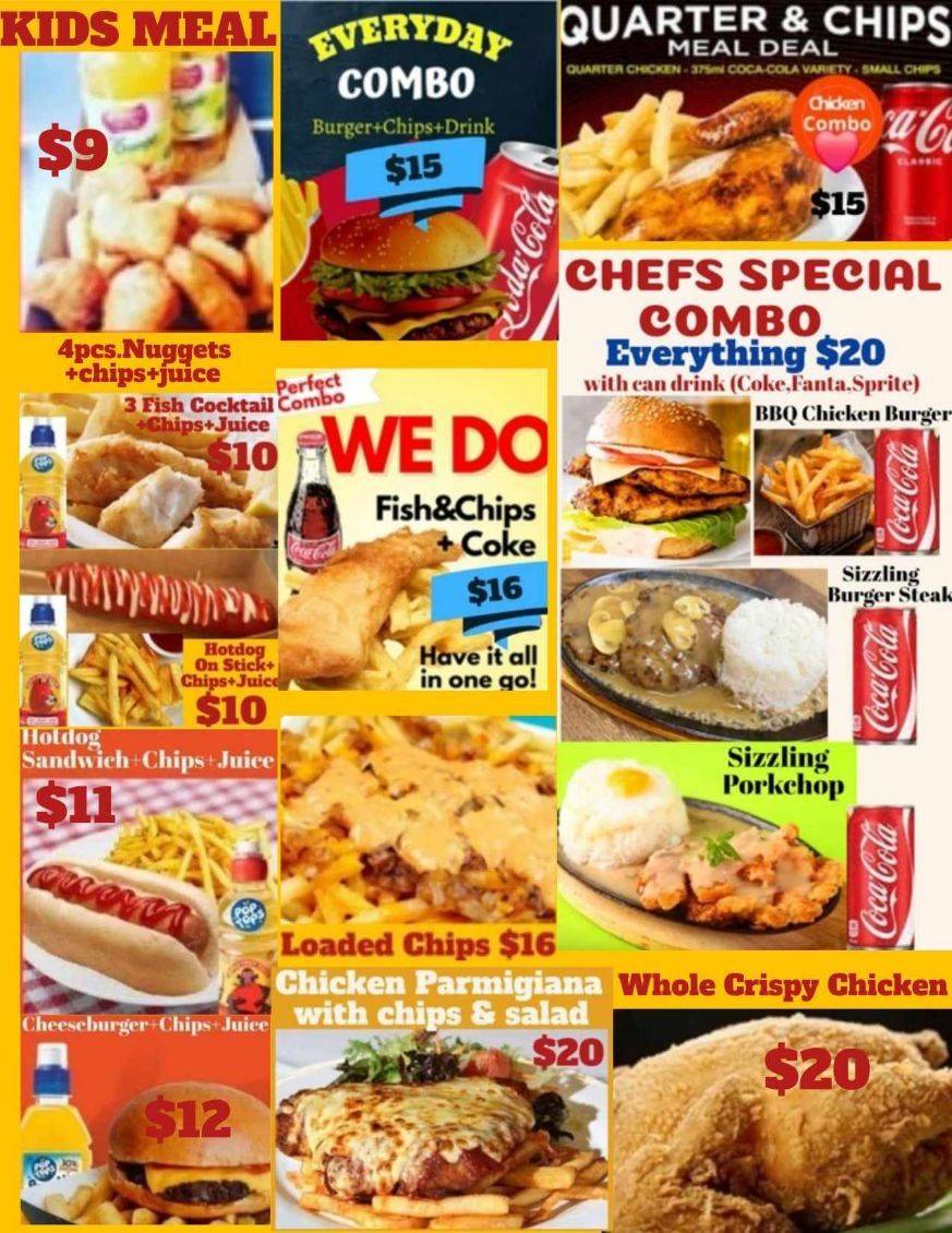 Menu at Filo-Aus Family Takeaway restaurant, Gorokan