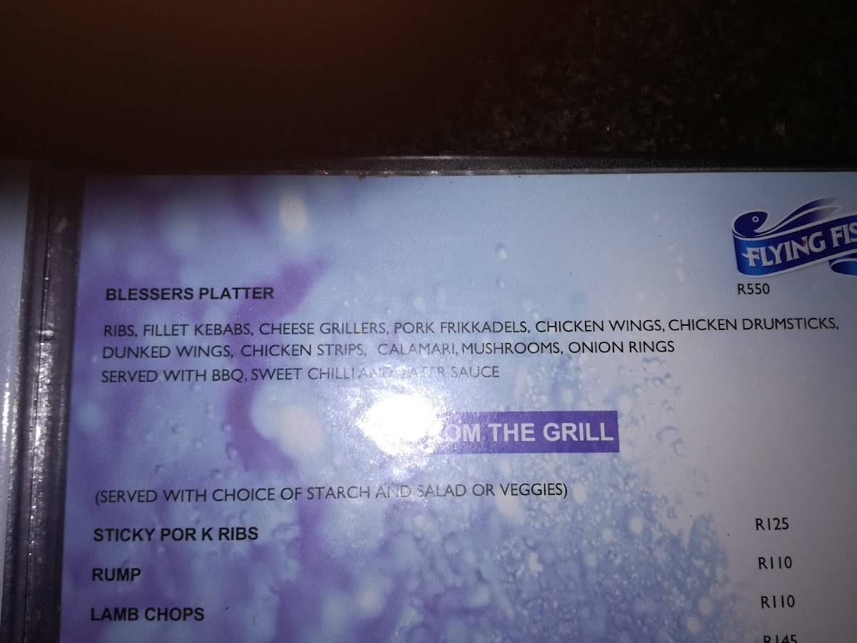 Menu at Finnezz Restaurant & Cocktail Cafe, Port Elizabeth, 7 Oakworth Road