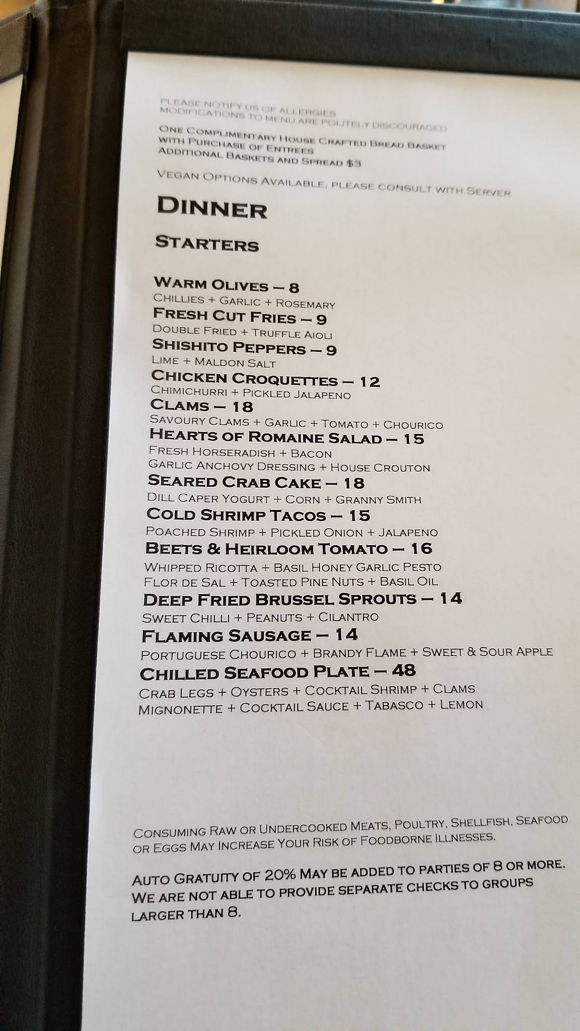 Menu at Fishbone Kitchen + Bar, Aurora