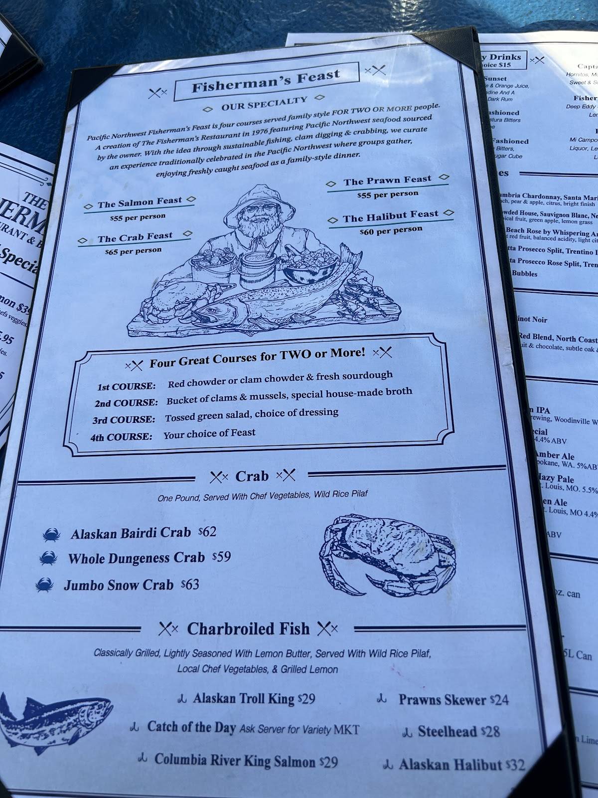 Menu at Fisherman's Feast restaurant, Shelby
