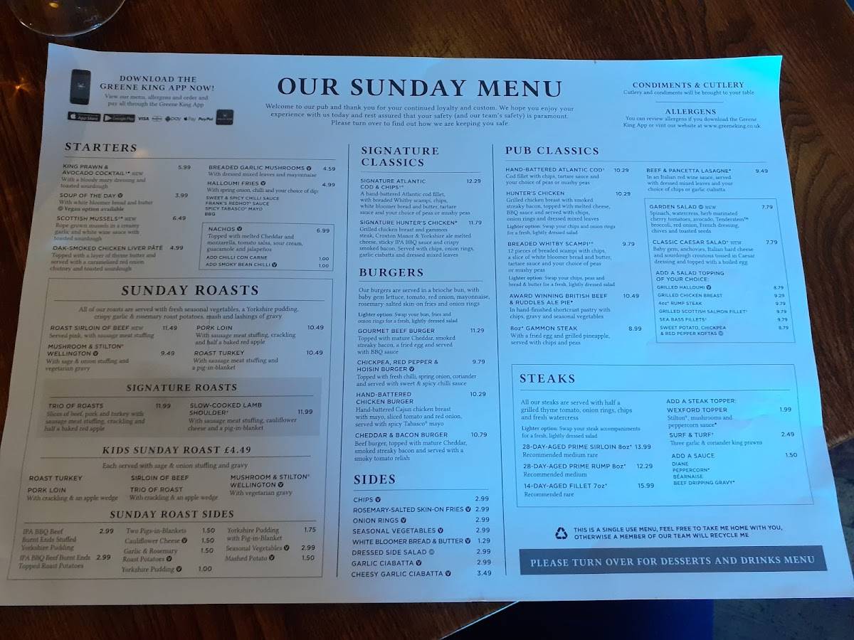 Menu at Fishermans Rest pub & bar, Fareham
