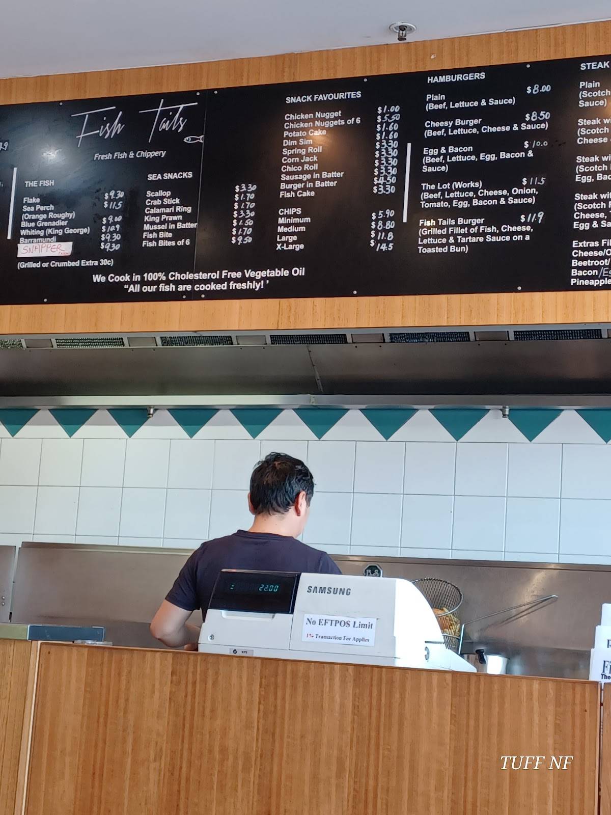 Menu at Fishtails Fish & Chippery fast food, Altona Meadows
