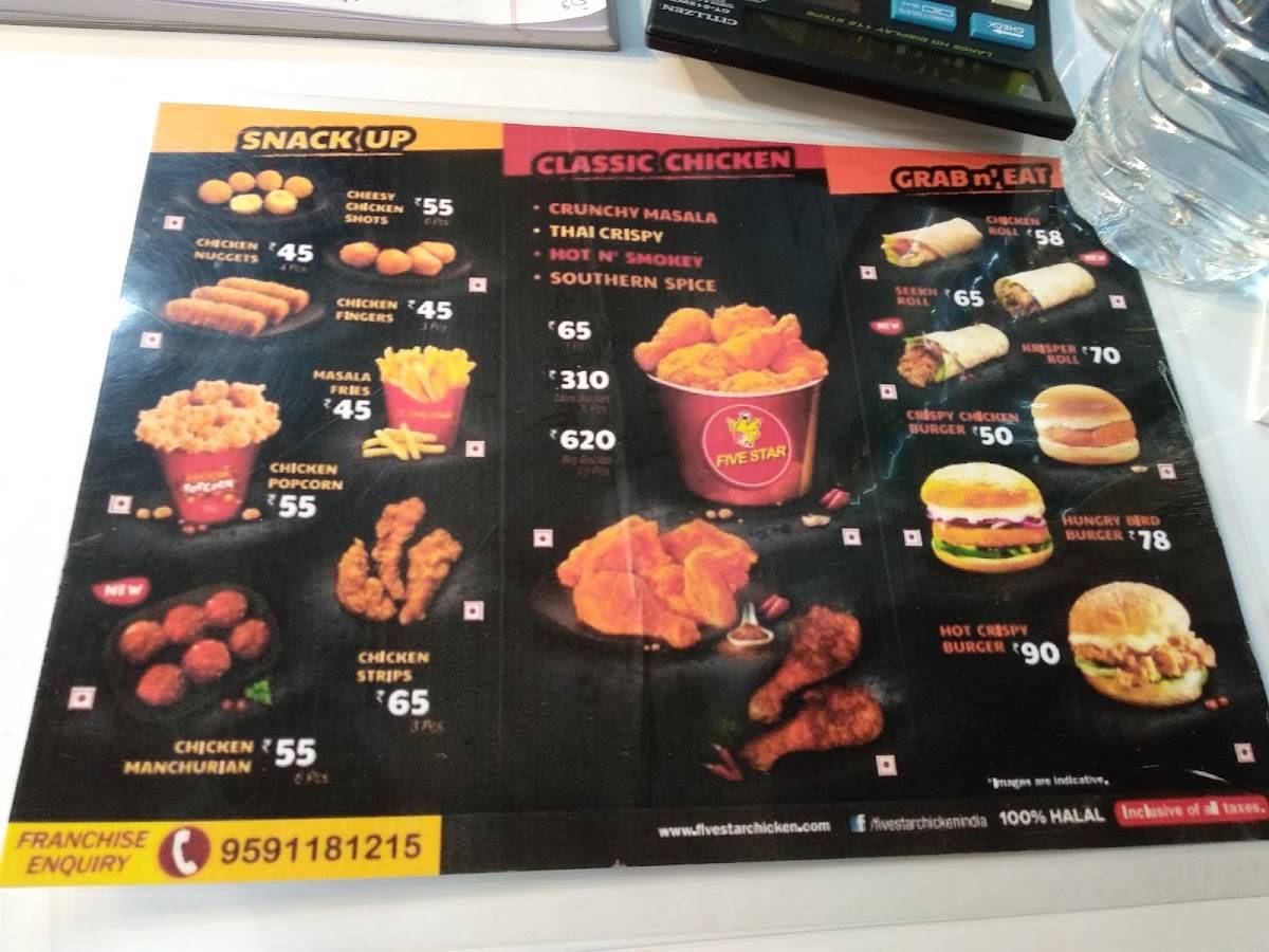 Menu at Five Star Chicken, Bengaluru, 206/5