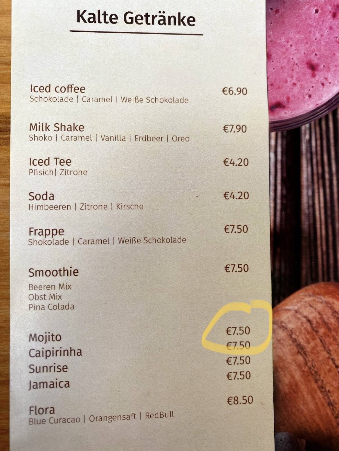 Speisekarte von Flora café lounge cafe, Wien