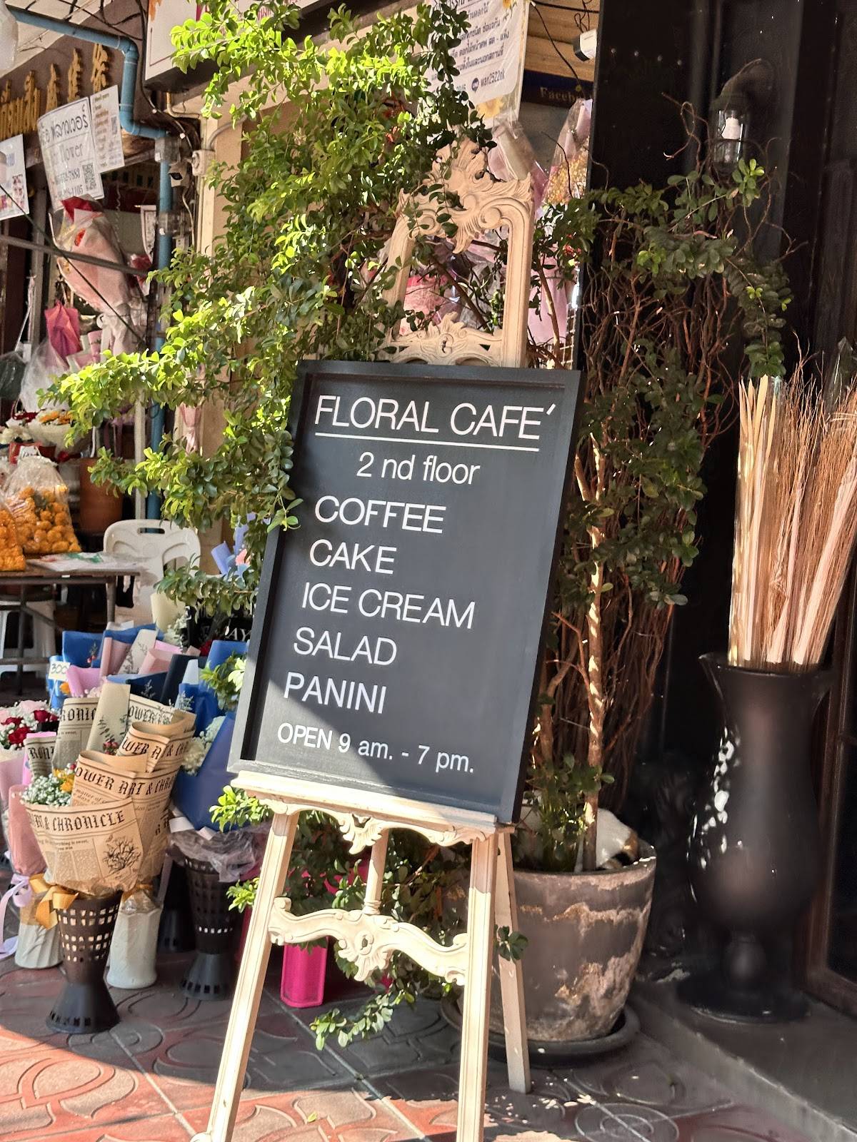 Menu at Floral Café at Napasorn cafe, Bangkok