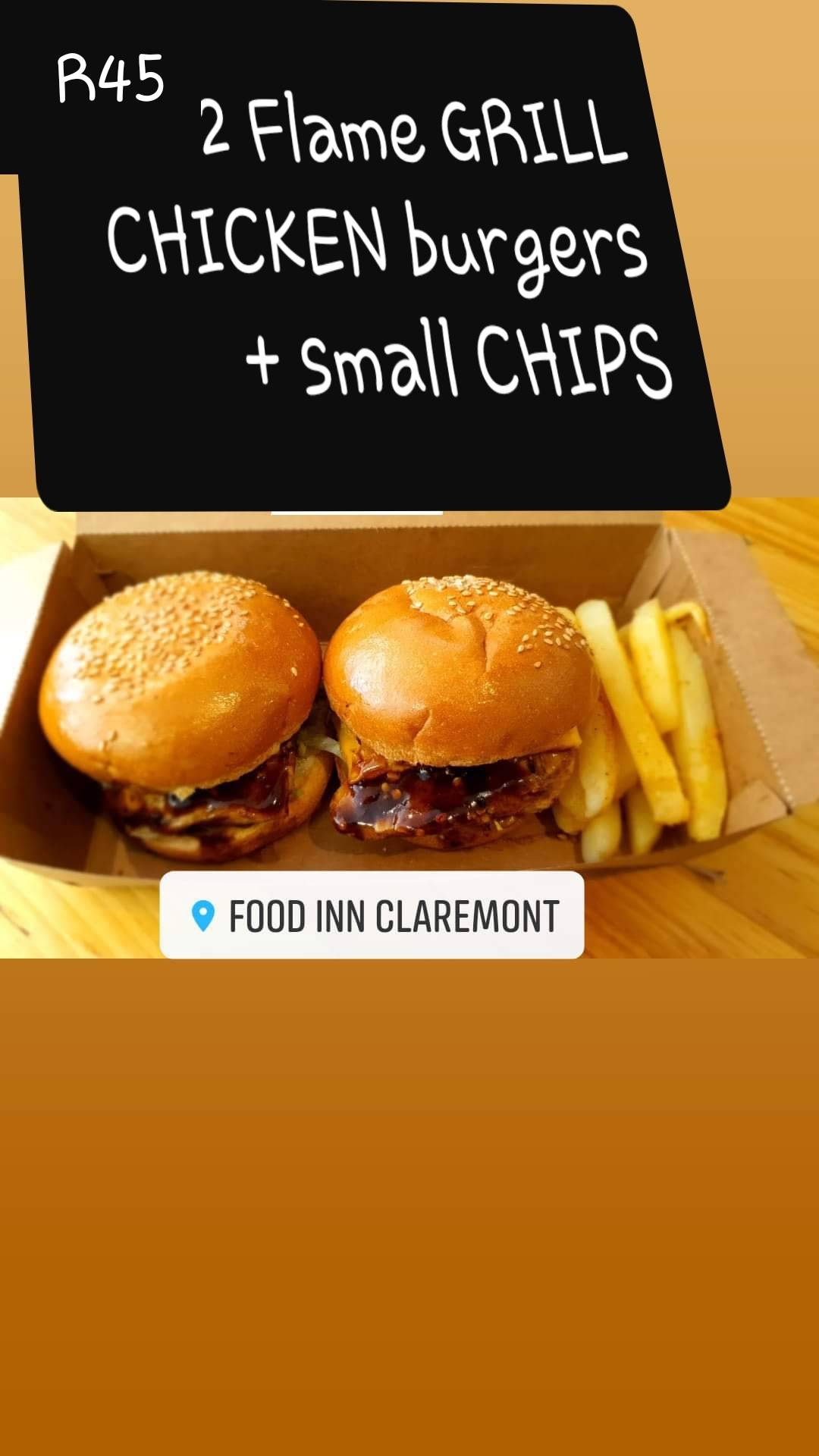 Menu at Food Inn Claremont restaurant, Cape Town, 135 Main Rd