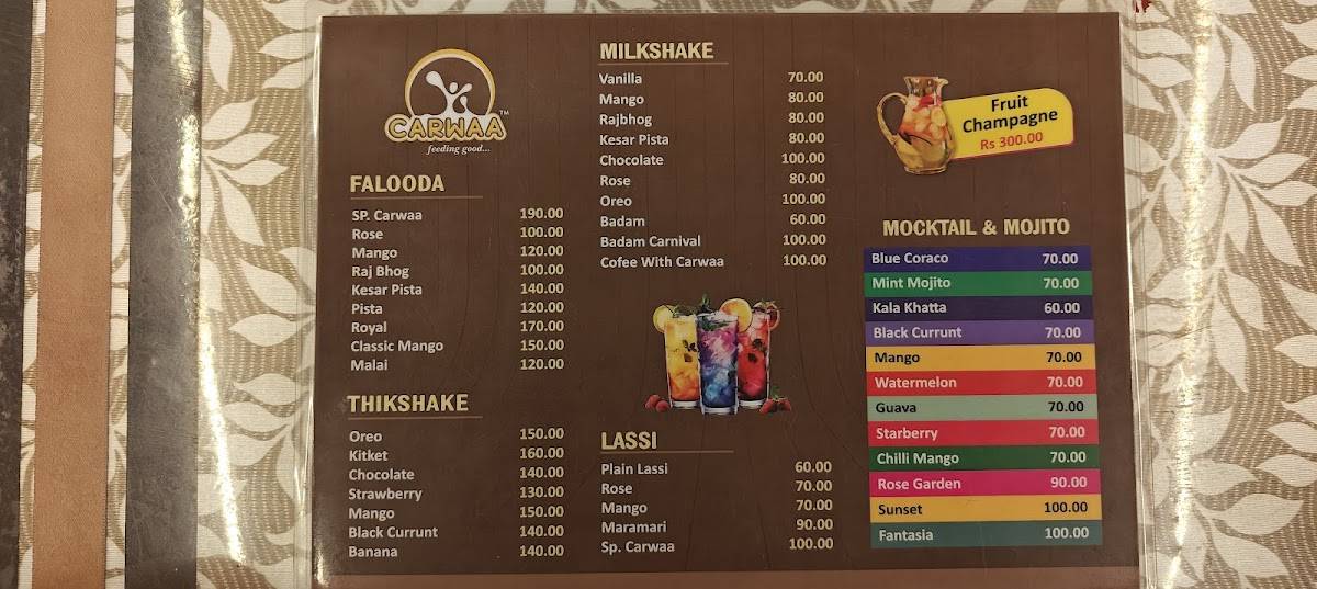Menu at Food point, Chhapi