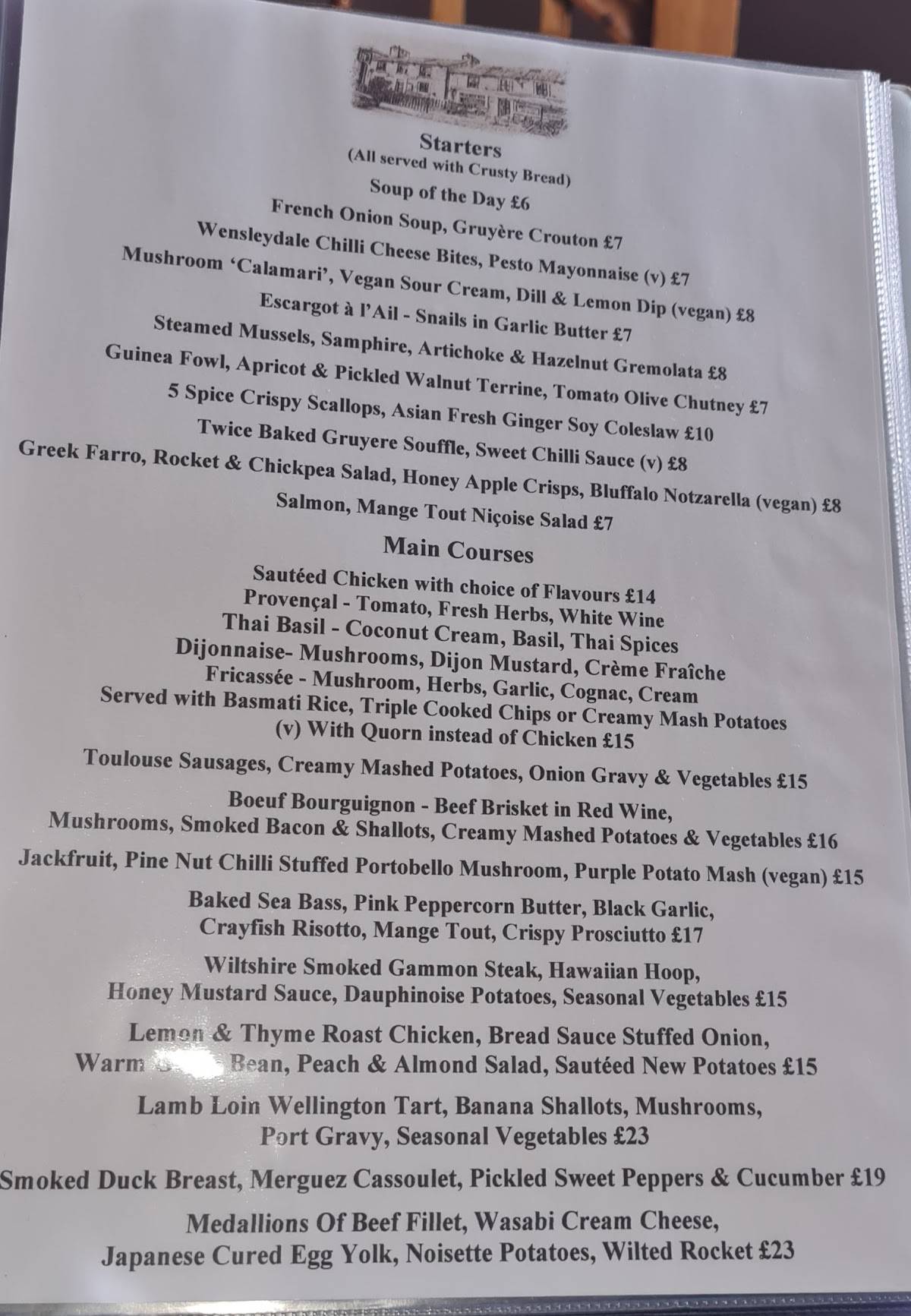 Menu at Forresters Bar & Restaurant with rooms, Middleton-in-Teesdale