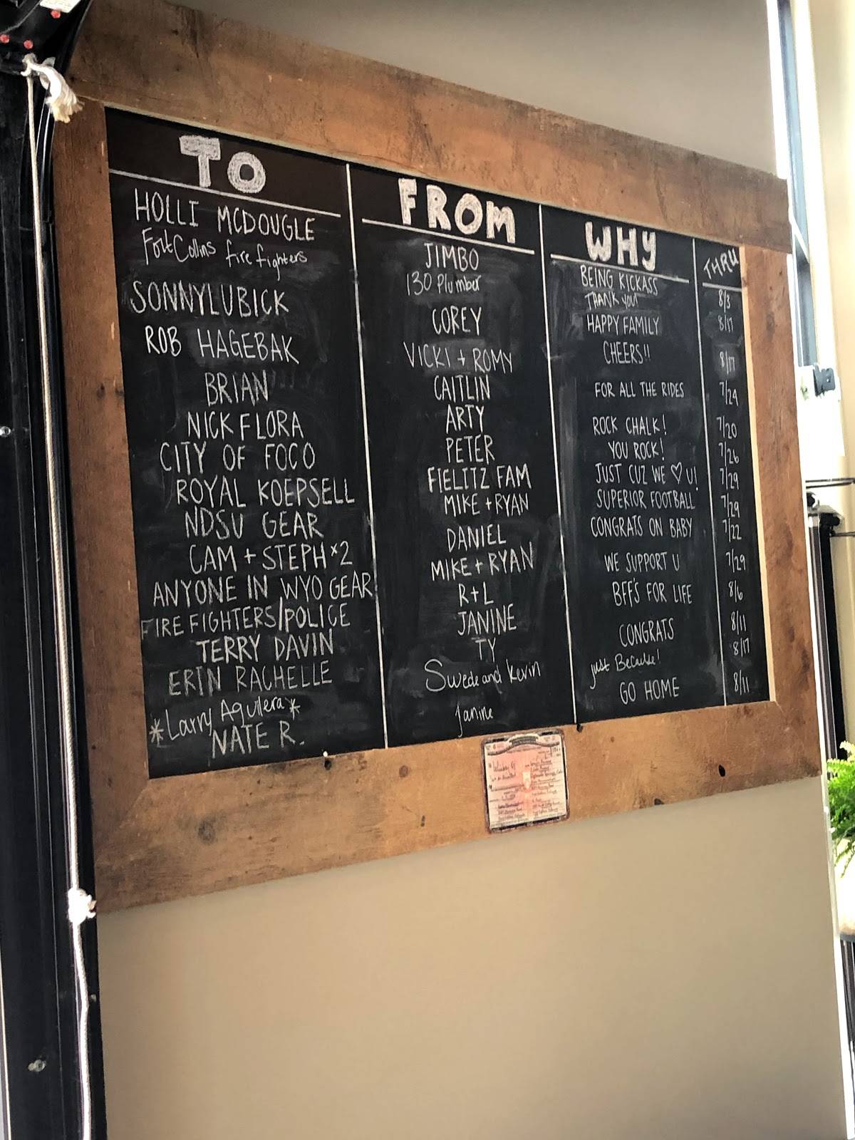Menu at Penrose Taphouse & Eatery restaurant, Fort Collins
