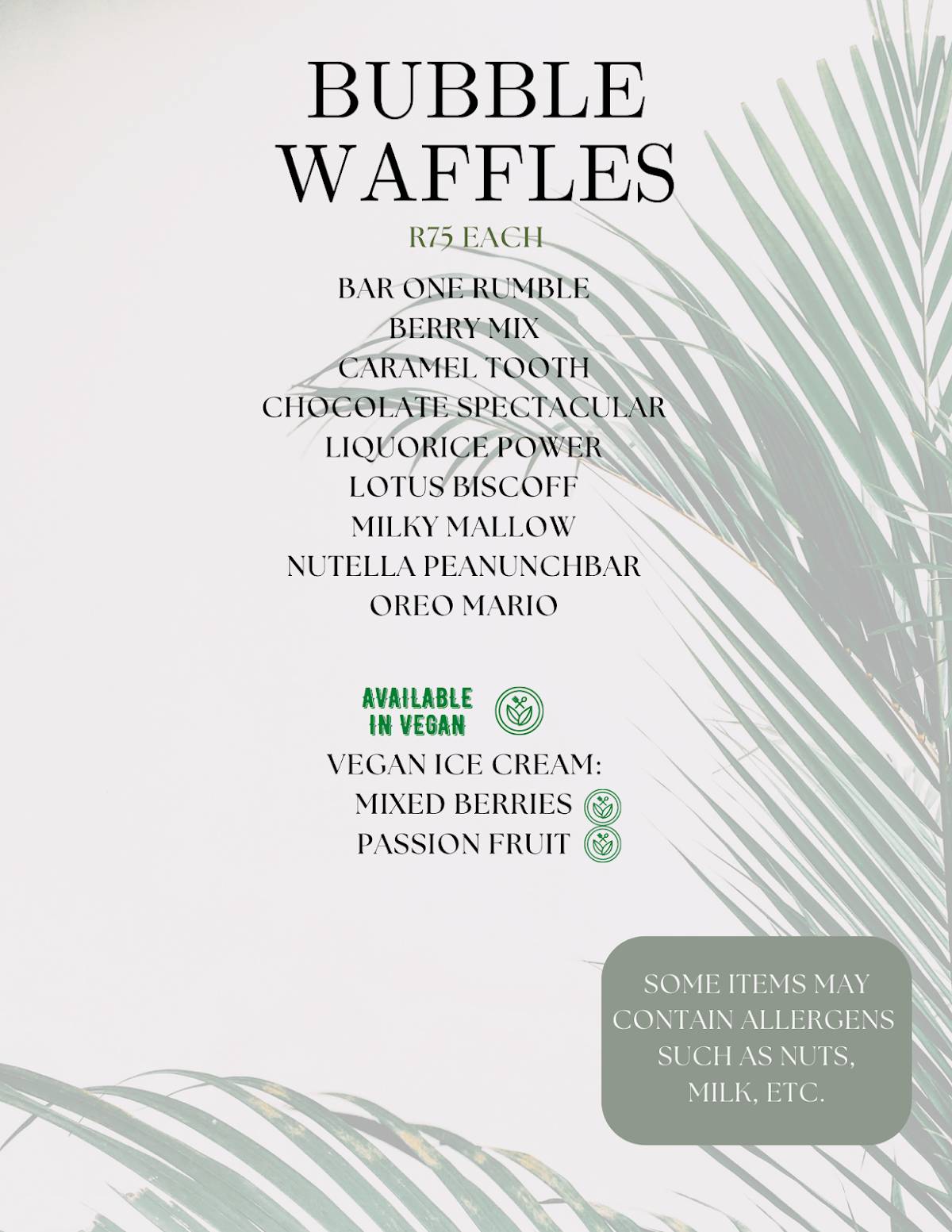 Menu at Four Four Bar & Restaurant, Bloemfontein